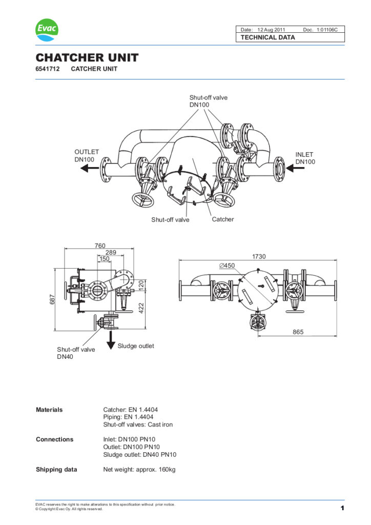 EVAC Catcher Unit - Marine Spares