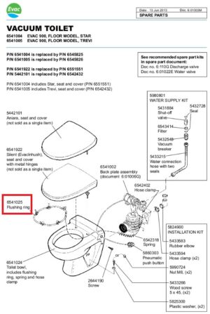 FLUSHING RING, ASSEMBLY FOR EVAC 900/90, FLOOR – Marine Spares