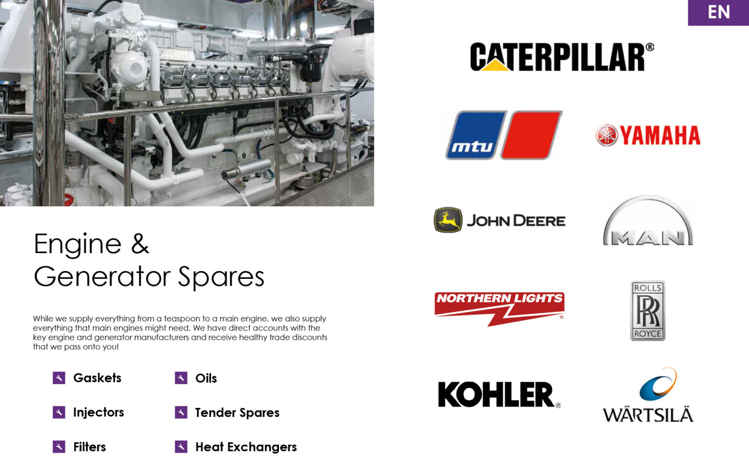 Marine Engineering Spare Parts | Superyacht Engineering Products